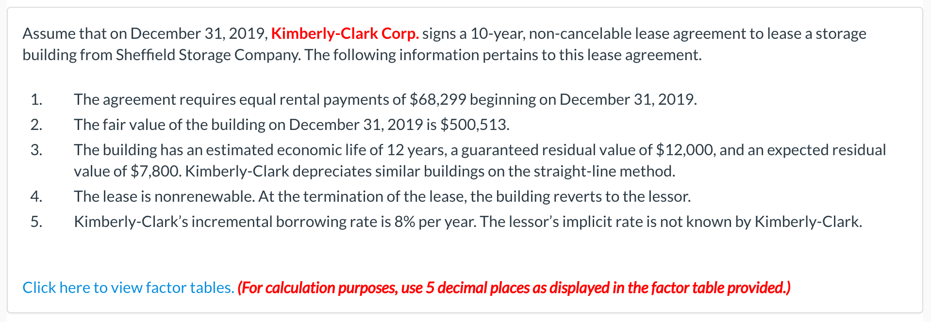 Solved Assume that on December 31, 2019, Kimberly-Clark | Chegg.com