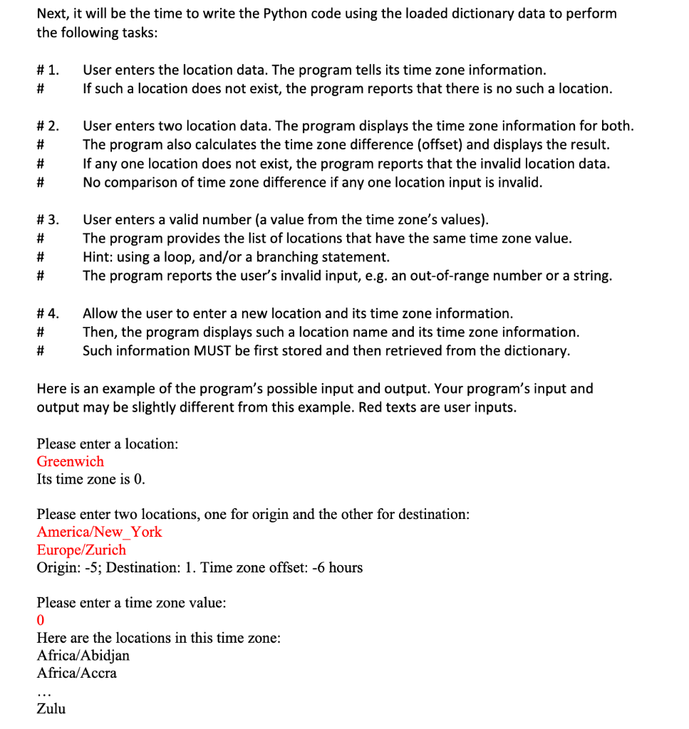 Solved In this lab, you will use the dictionary structure in | Chegg.com