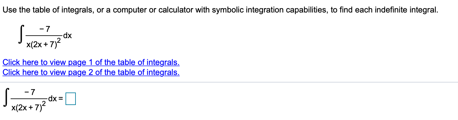 Solved Use the table of integrals, or a computer or | Chegg.com