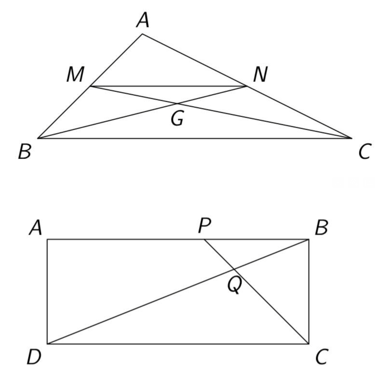 Solved Two Geometry Questions!1. ﻿In triangle ABC, M is the | Chegg.com