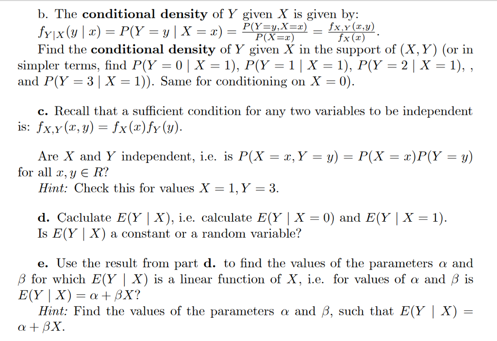 Solved 2. Consider the following joint distribution of two | Chegg.com