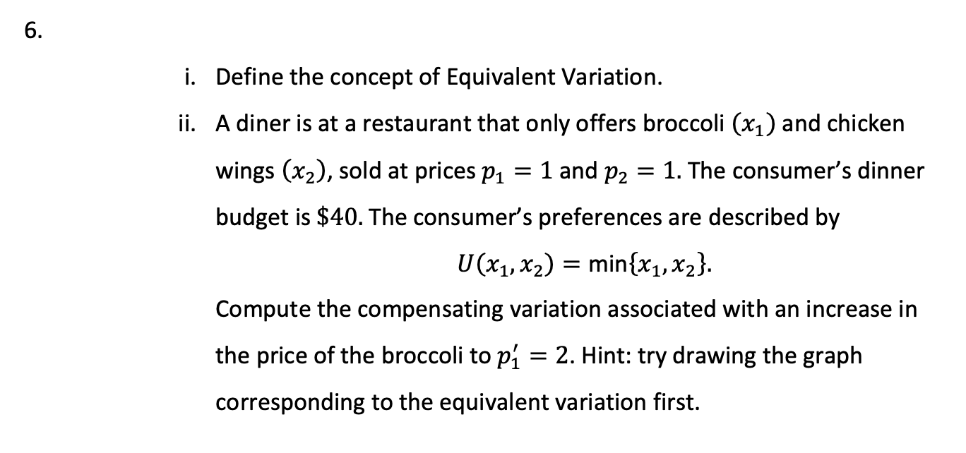 Solved 6. = 1 and P2 i. Define the concept of Equivalent | Chegg.com