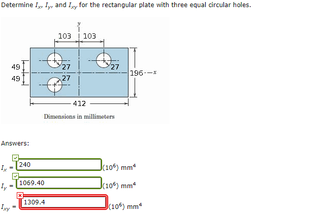 Solved Determine Ig, Iy, and Ixy for the rectangular plate | Chegg.com