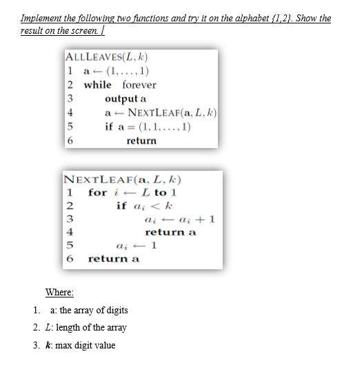 Solved Implement the following two functions and try it on | Chegg.com