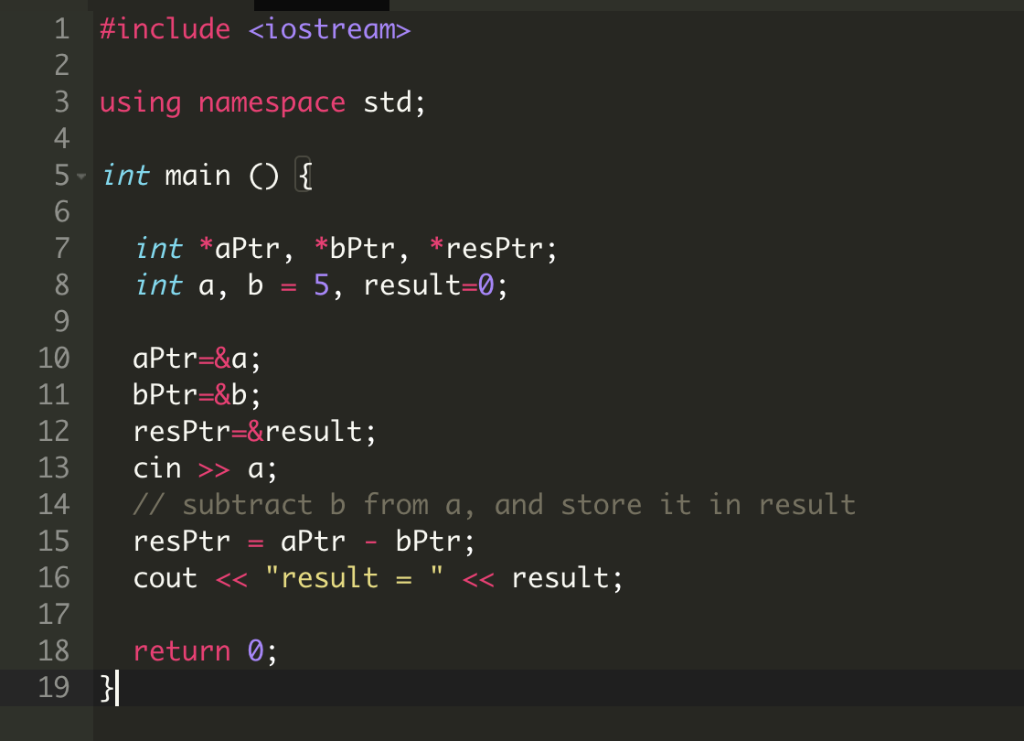 Solved Include 2 3 Using Namespace Std 4 5 Int Main O 6 1242