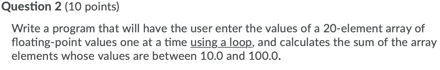 Solved Question 6 (10 points) The following program is | Chegg.com