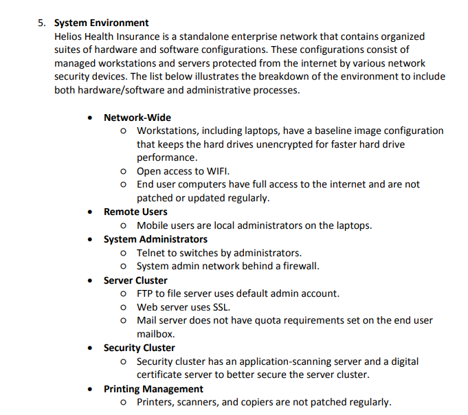 Solved After reviewing the network system security plan and | Chegg.com