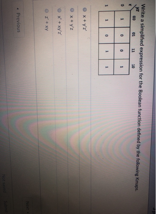 Solved Find The Minimized Boolean Expression For The 0730