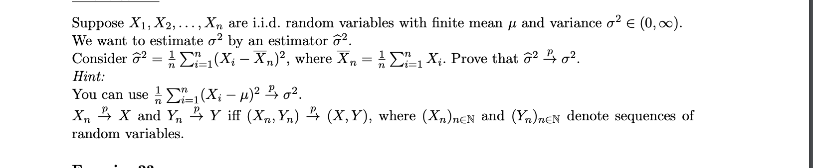 Solved Suppose X1,X2,…,Xn are i.i.d. random variables with | Chegg.com