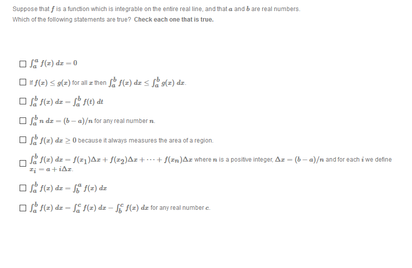 Solved Suppose that f is a function which is integrable on | Chegg.com