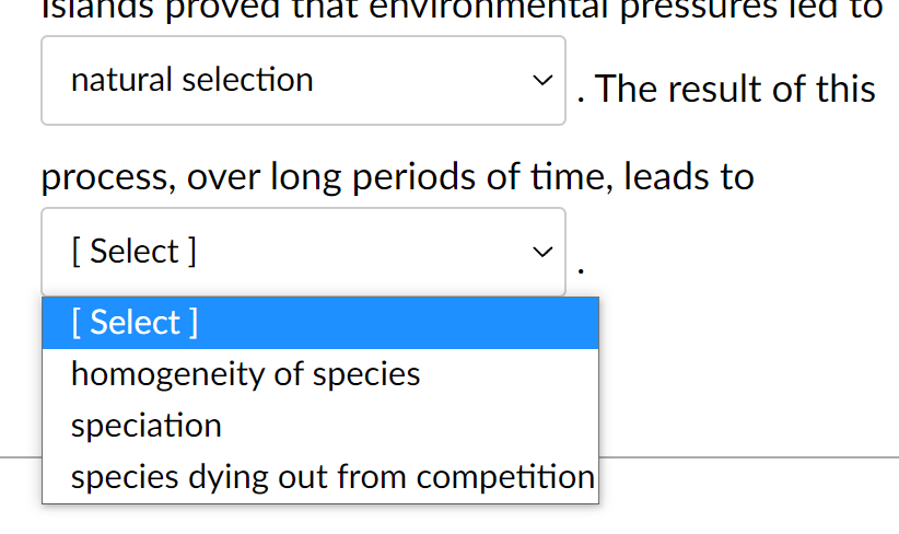 Solved Partial Question 19 1/2 pts From the video, Galapagos | Chegg.com