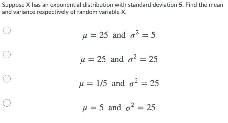 Solved Suppose X has an exponential distribution with | Chegg.com