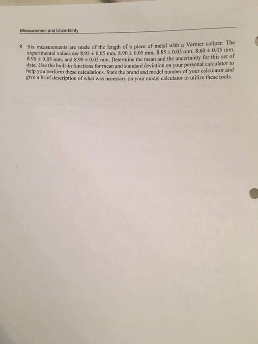Solved Measurement and Uncertainty length of a piece of | Chegg.com