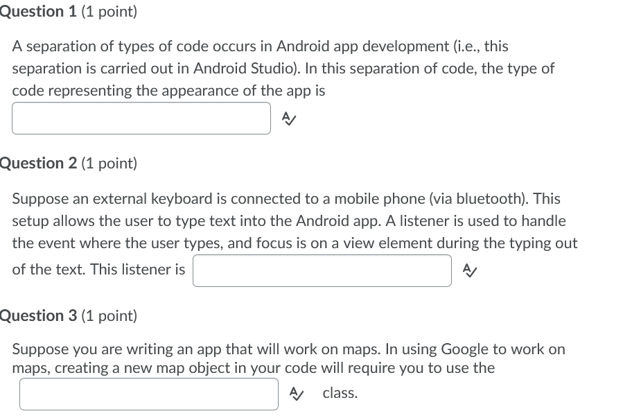 Solved Question 1 (1 point) A separation of types of code | Chegg.com