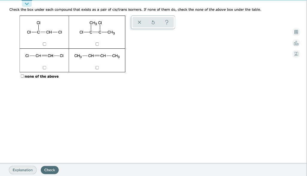 Solved Check the box under each compound that exists as a | Chegg.com