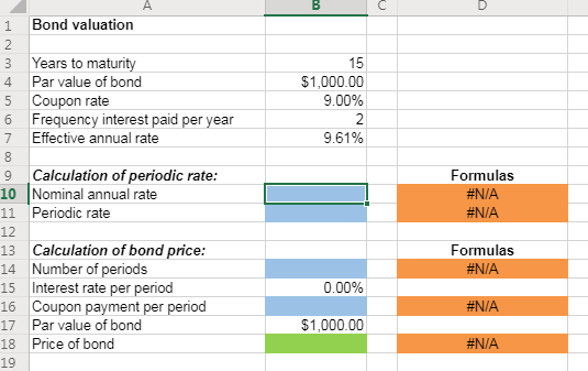 Solved Excel Online Structured Activity: Bond valuation | Chegg.com