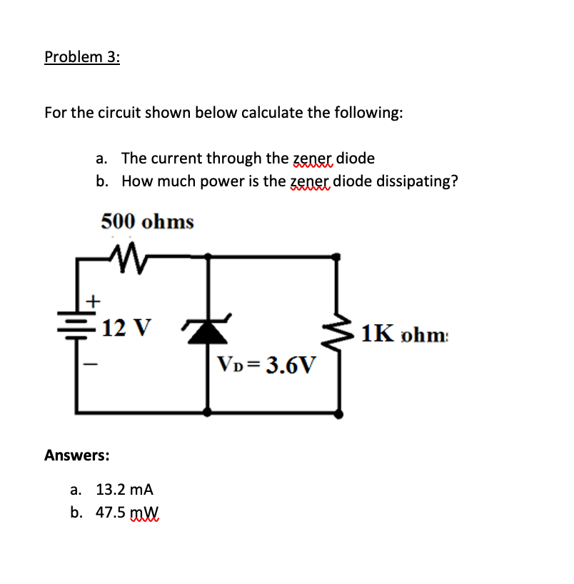 Solved Problem 1: For the diode circuit shown determine if | Chegg.com
