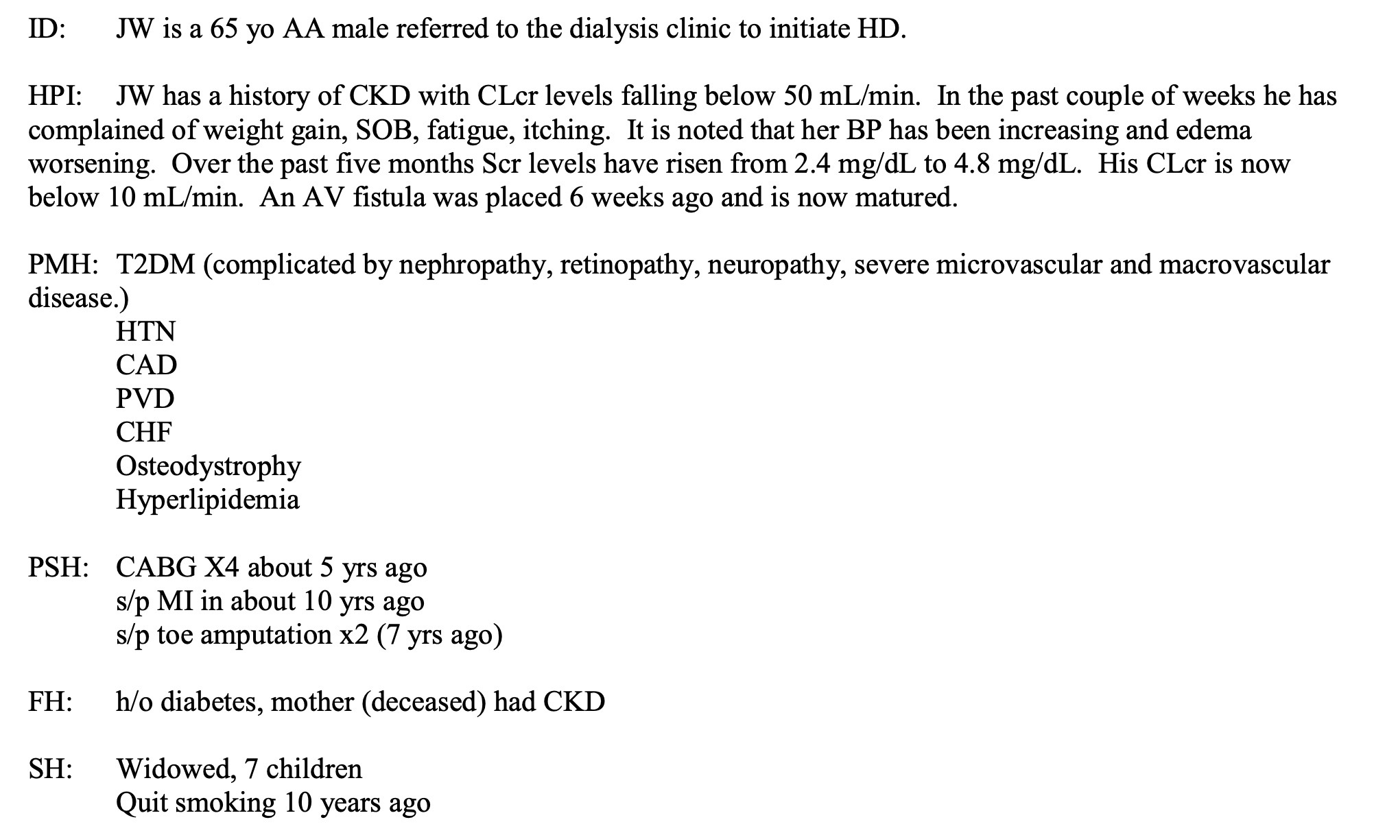 Solved On physical exam HL is an obese ill-appearing woman | Chegg.com