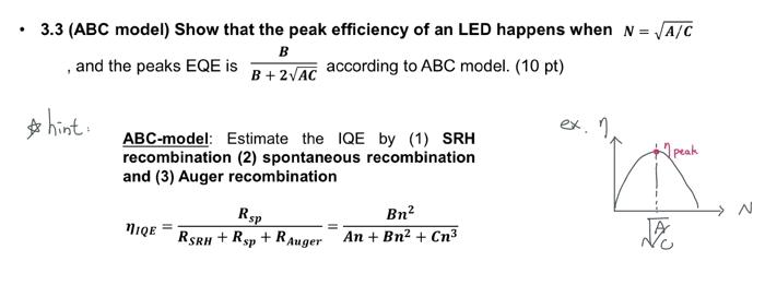 Solved - 3.3 (ABC model) Show that the peak efficiency of an | Chegg.com