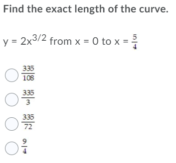 Solved Find the exact length of the curve. y = 2x3/2 from x | Chegg.com