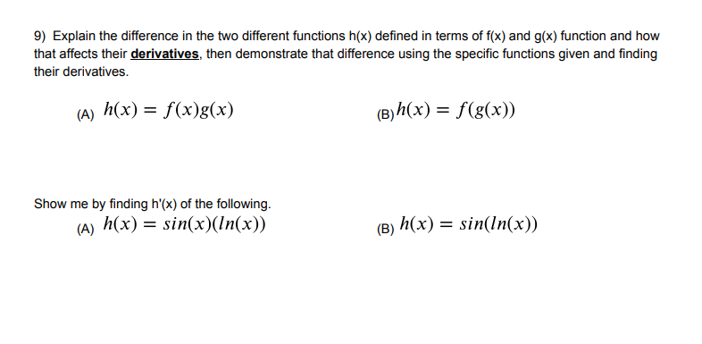 Solved 9) Explain the difference in the two different | Chegg.com