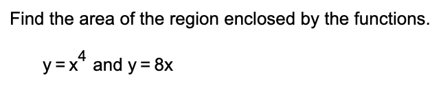 Solved Find the area of the region enclosed by the | Chegg.com