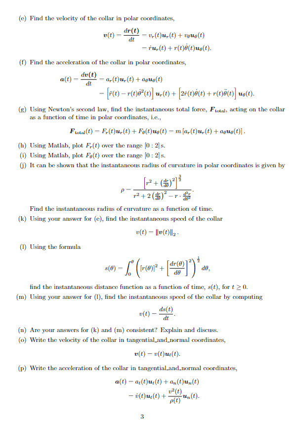 Solved 2. Prescribed Motion and Dynamic Equation (190 | Chegg.com