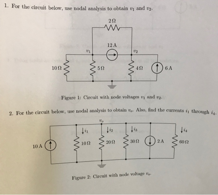 Solved . For the circuit below, use nodal analysis to obtain | Chegg.com