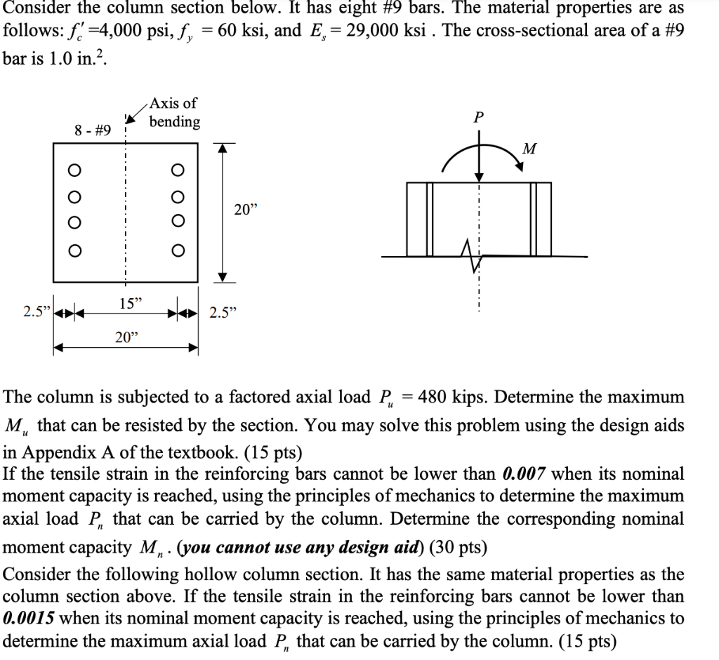 Solved Consider the column section below. It has eight #9 | Chegg.com