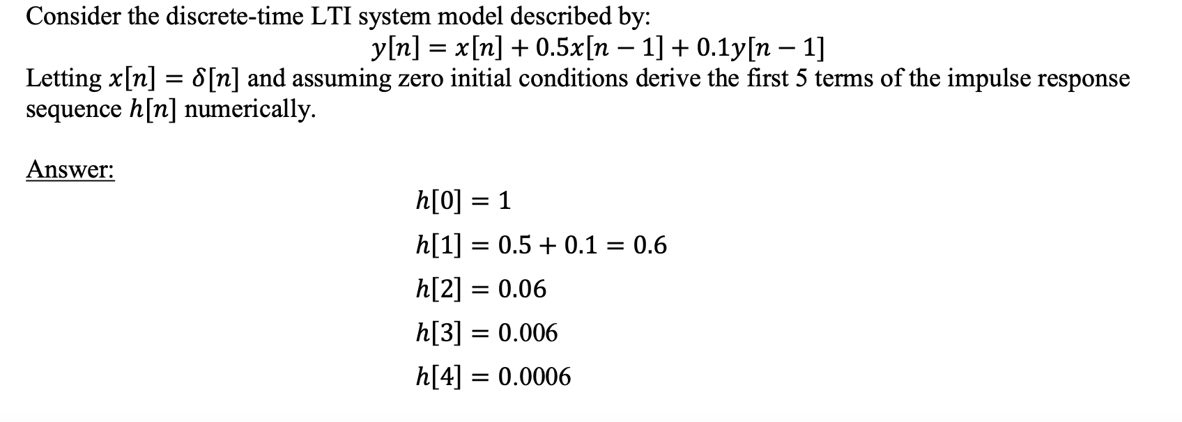 Solved Consider the discrete-time LTI system model described | Chegg.com