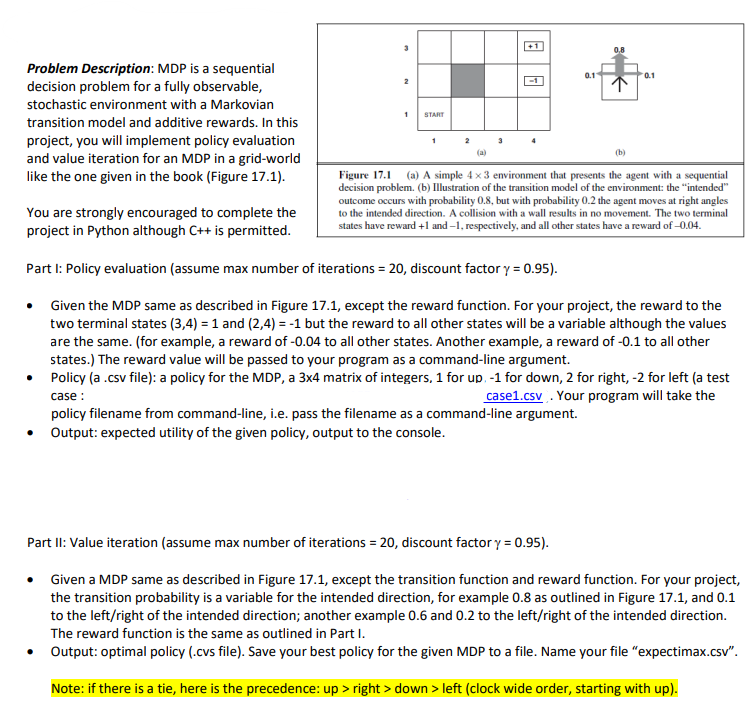 Part I: Policy evaluation (assume max number of | Chegg.com