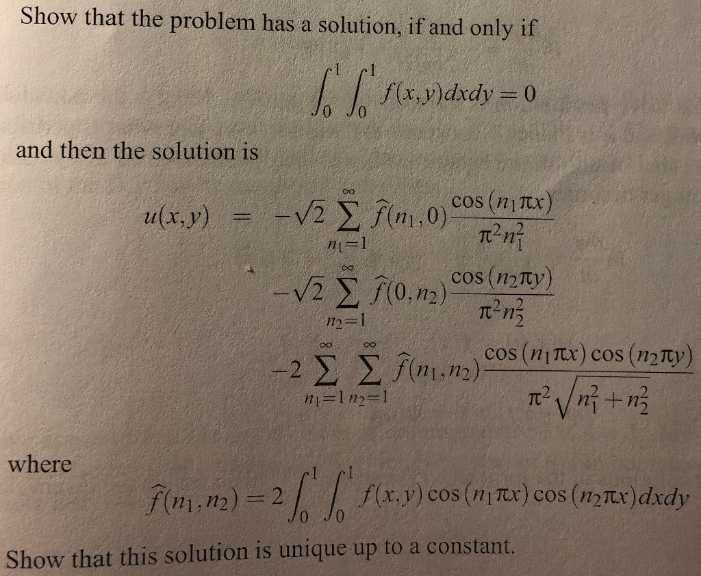 Solved Solve the two-dimensional Poisson's equation PDE Au = | Chegg.com