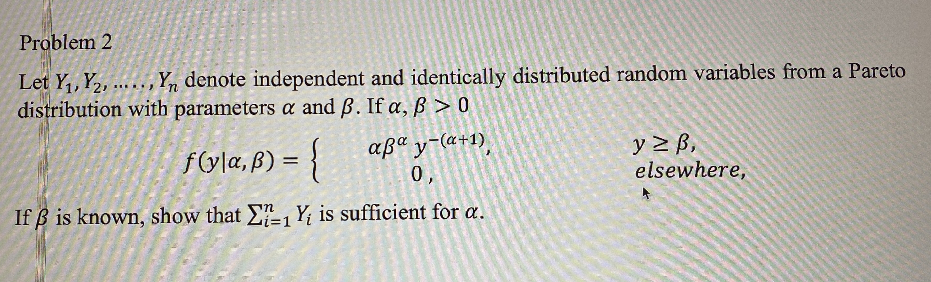 Solved Let Y1,Y2,……,Yn denote independent and identically | Chegg.com