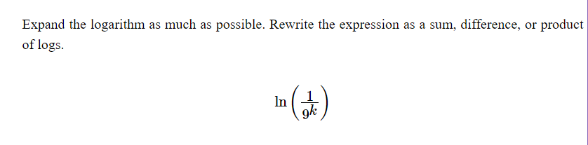 Solved Expand the logarithm as much as possible. Rewrite the | Chegg.com