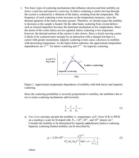 1. Two basic types of scattering mechanisms that | Chegg.com