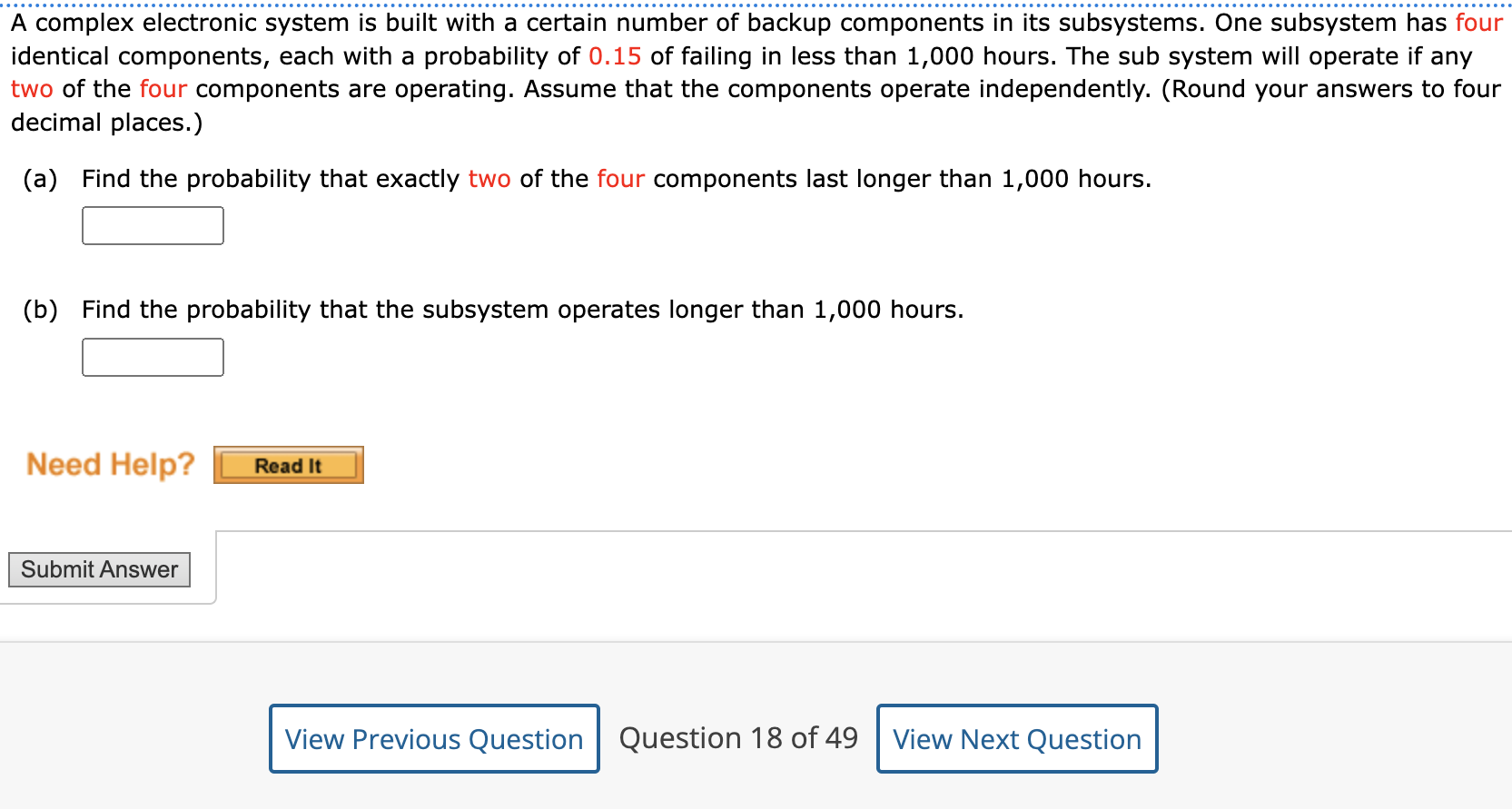Solved A complex electronic system is built with a certain | Chegg.com