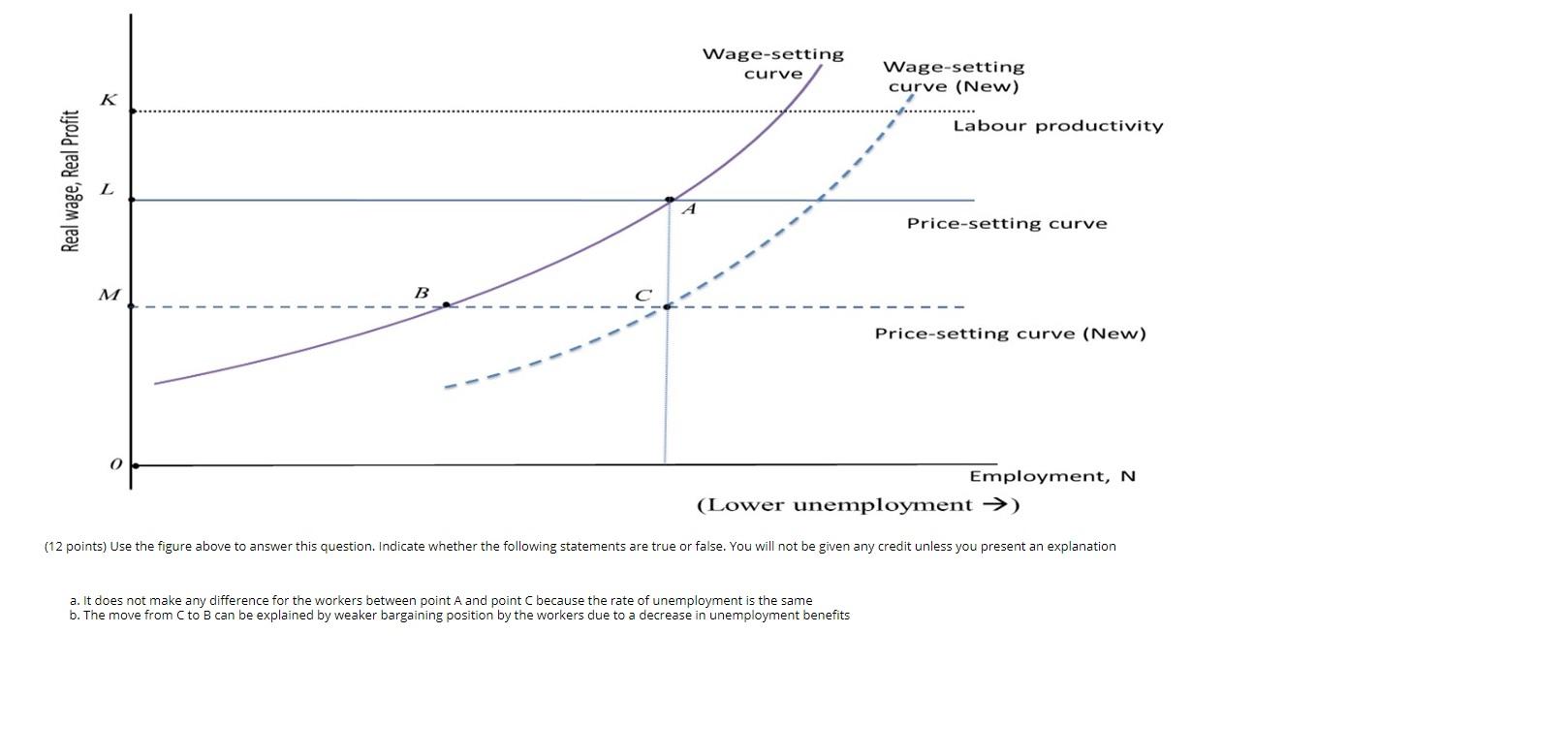 Solved Wage-setting curve Wage-setting curve (New) K Labour | Chegg.com