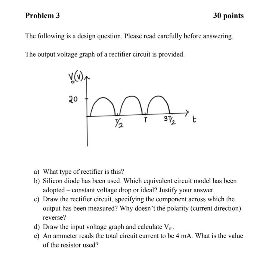 Solved Problem 3 30 points The following is a design | Chegg.com
