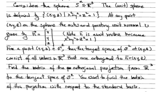 Solved Consider the sphere S&R. The (unit) sphere. is | Chegg.com