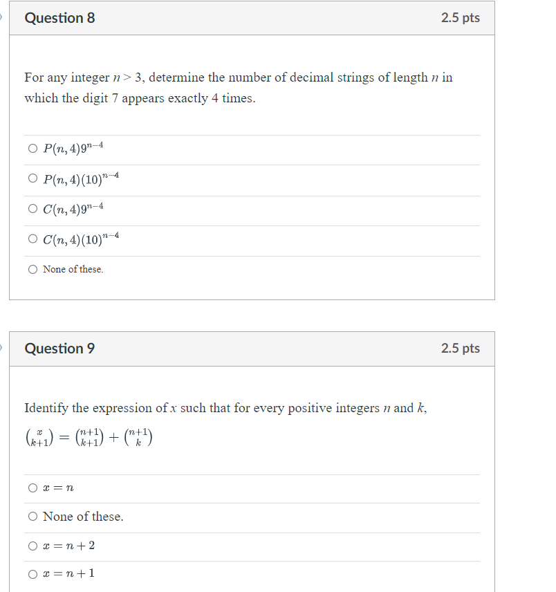 Solved For any integer n>3, determine the number of decimal | Chegg.com