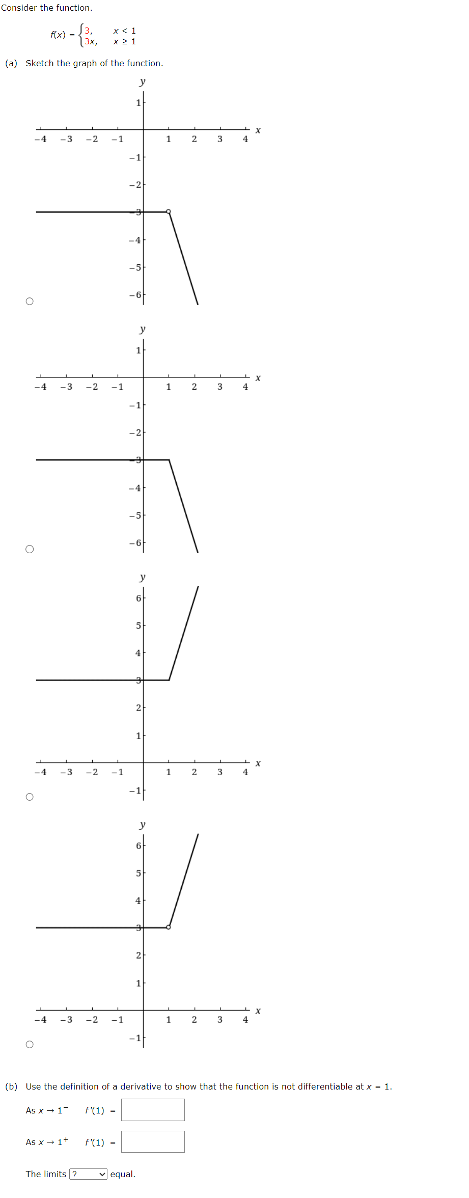 Solved Consider The Function F X {3 3x X
