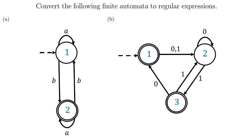 Solved Convert the following finite automata to regular | Chegg.com