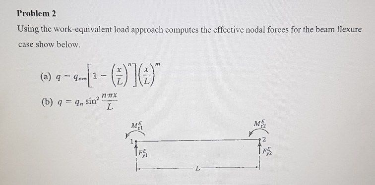 Problem 2 Using the work-equivalent load approach | Chegg.com