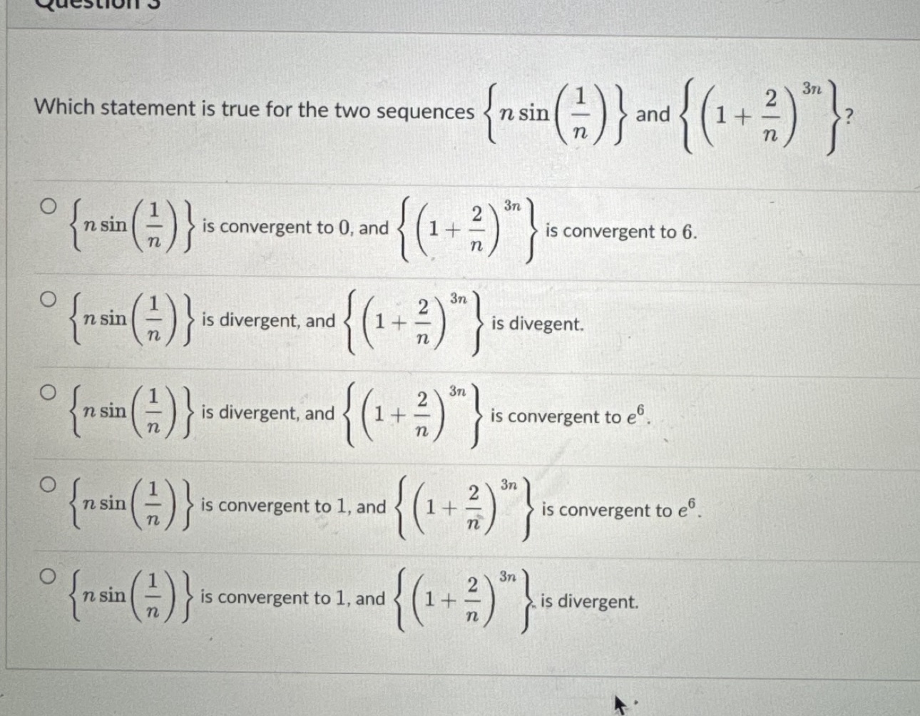 Solved Determine whether the given sequence converges or | Chegg.com