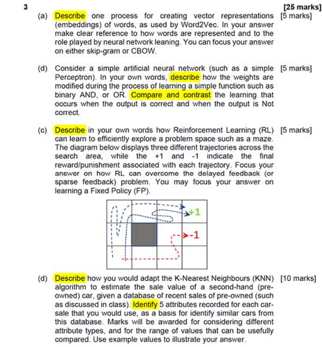 Solved 3 3 [25 marks) (a) Describe one process for creating | Chegg.com