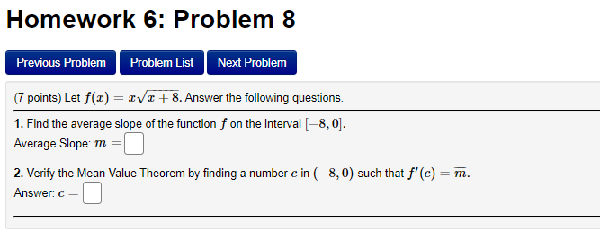 Solved Homework 6 Problem 7 Previous Problem Problem List 1791