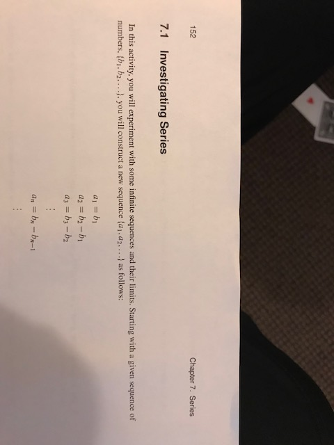 Solved 152 Chapter 7. Series 7.1 Investigating Series In | Chegg.com
