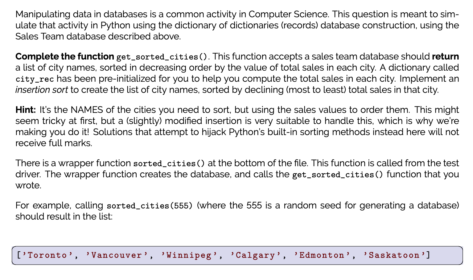 Solved Manipulating data in databases is a common activity | Chegg.com