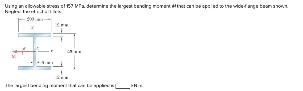 Solved Using an allowable stress of 157 MPa, determine the | Chegg.com