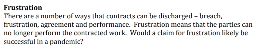 Solved Frustration There are a number of ways that contracts | Chegg.com